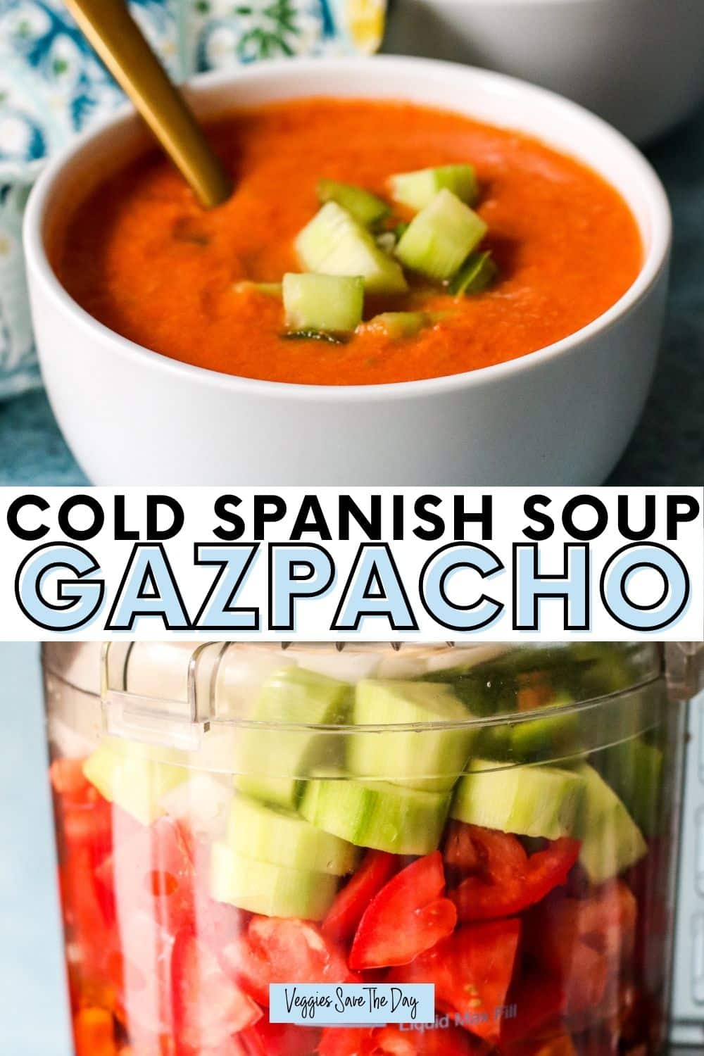 Cold Spanish Soup (Gazpacho Andaluz) - Veggies Save The Day