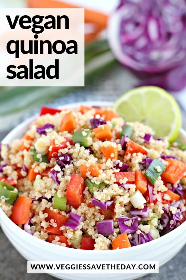 Easy Vegan Quinoa Salad - Veggies Save The Day