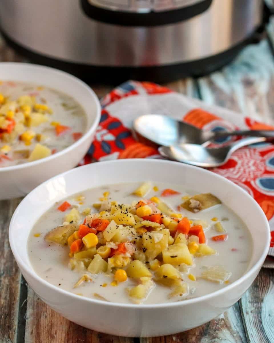 Creamy Vegan Potato Corn Chowder (Instant Pot + Stovetop) - Veggies ...