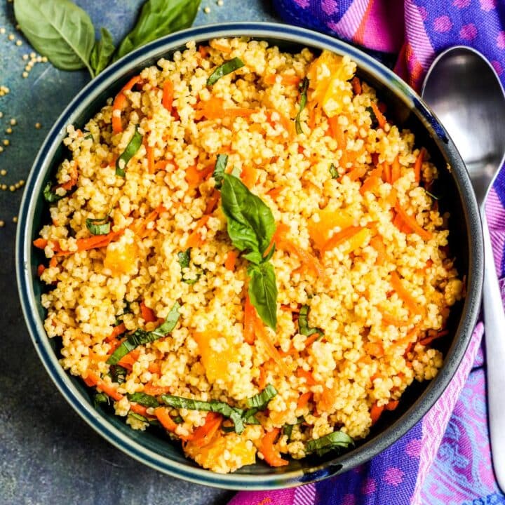 Mediterranean Orange Millet Salad with Maple Dijon Vinaigrette ...