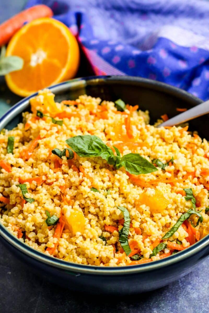 Mediterranean Orange Millet Salad with Maple Dijon Vinaigrette ...