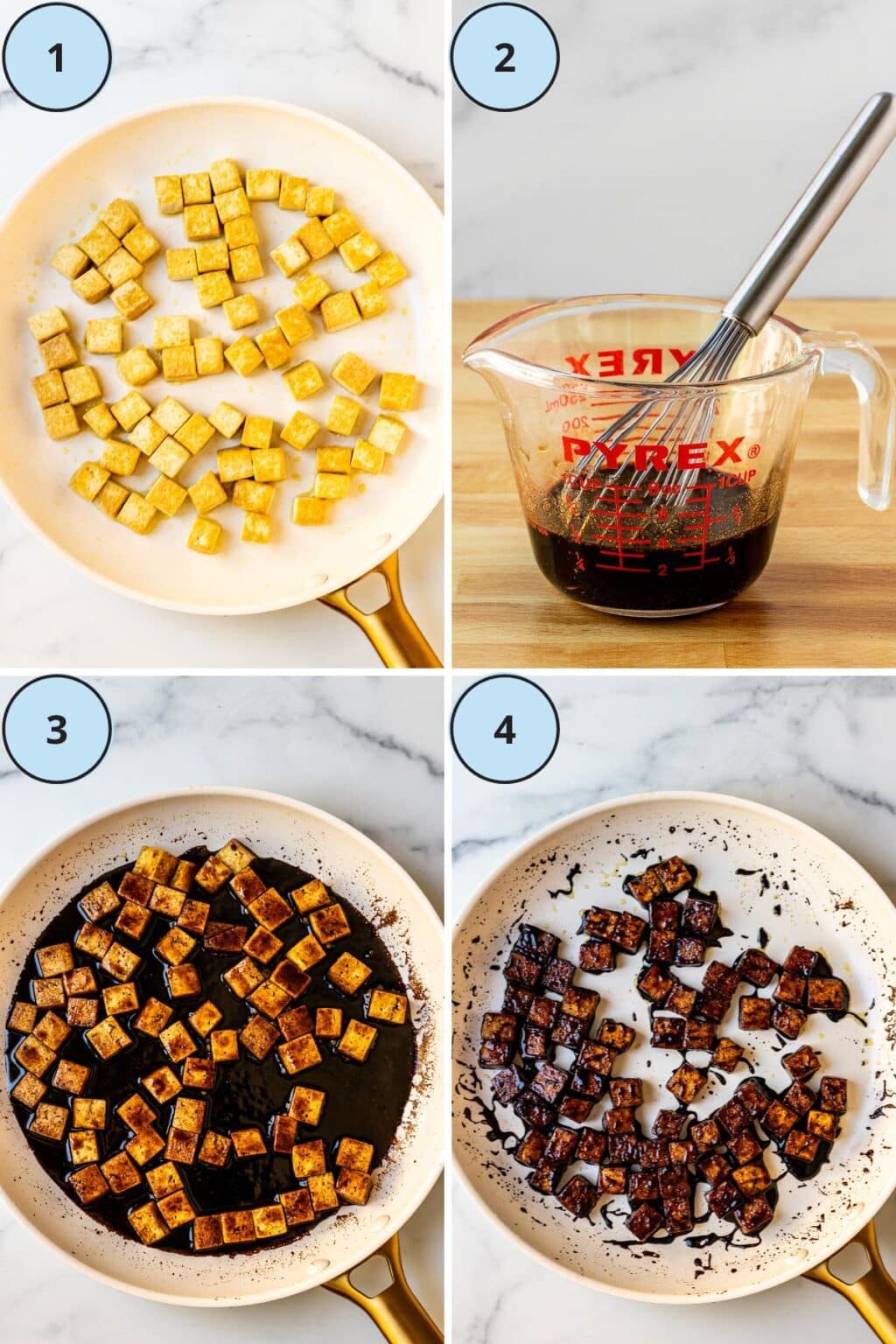 Saucy Skillet Balsamic Tofu - Veggies Save The Day