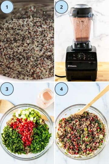 Tangy Pomegranate Quinoa Salad with Fresh Herbs - Veggies Save The Day