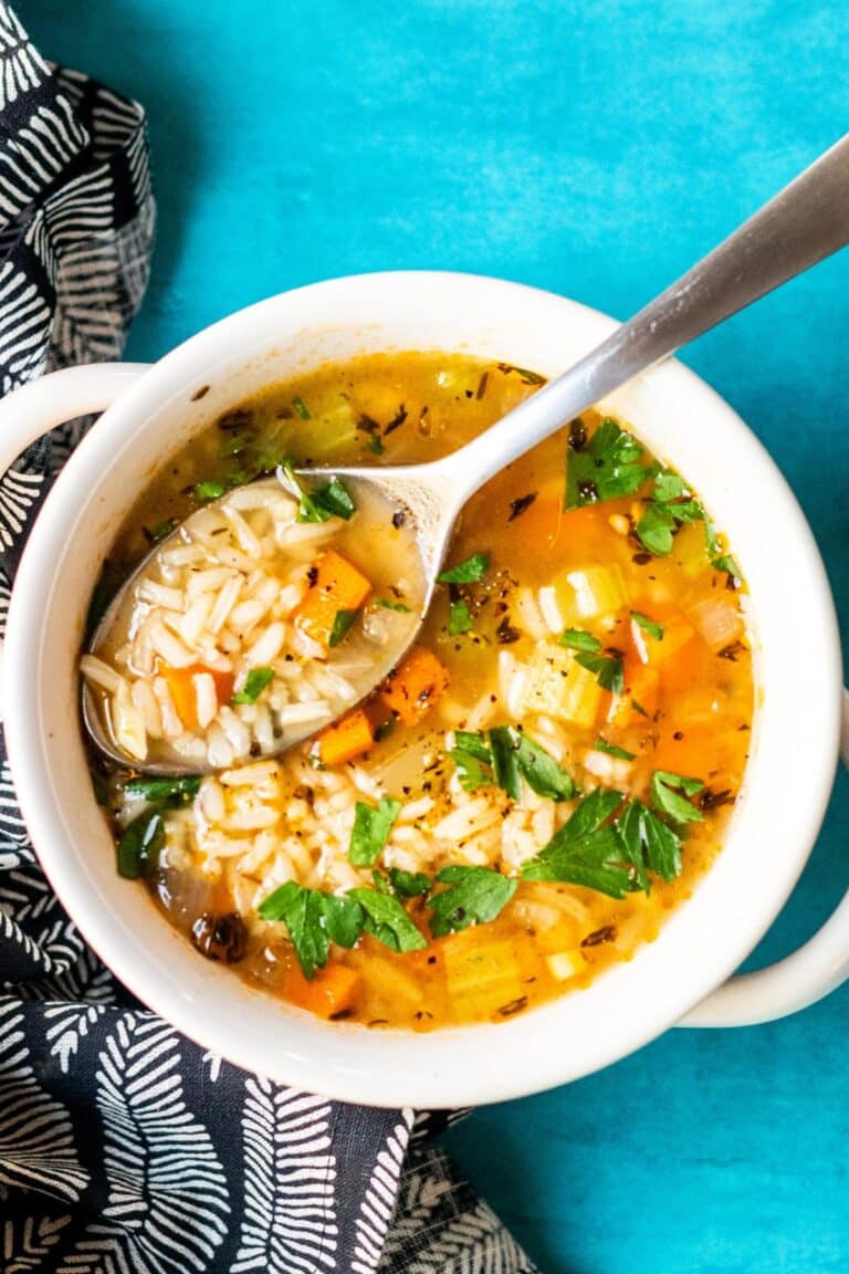Vegetable Rice Soup - Veggies Save The Day